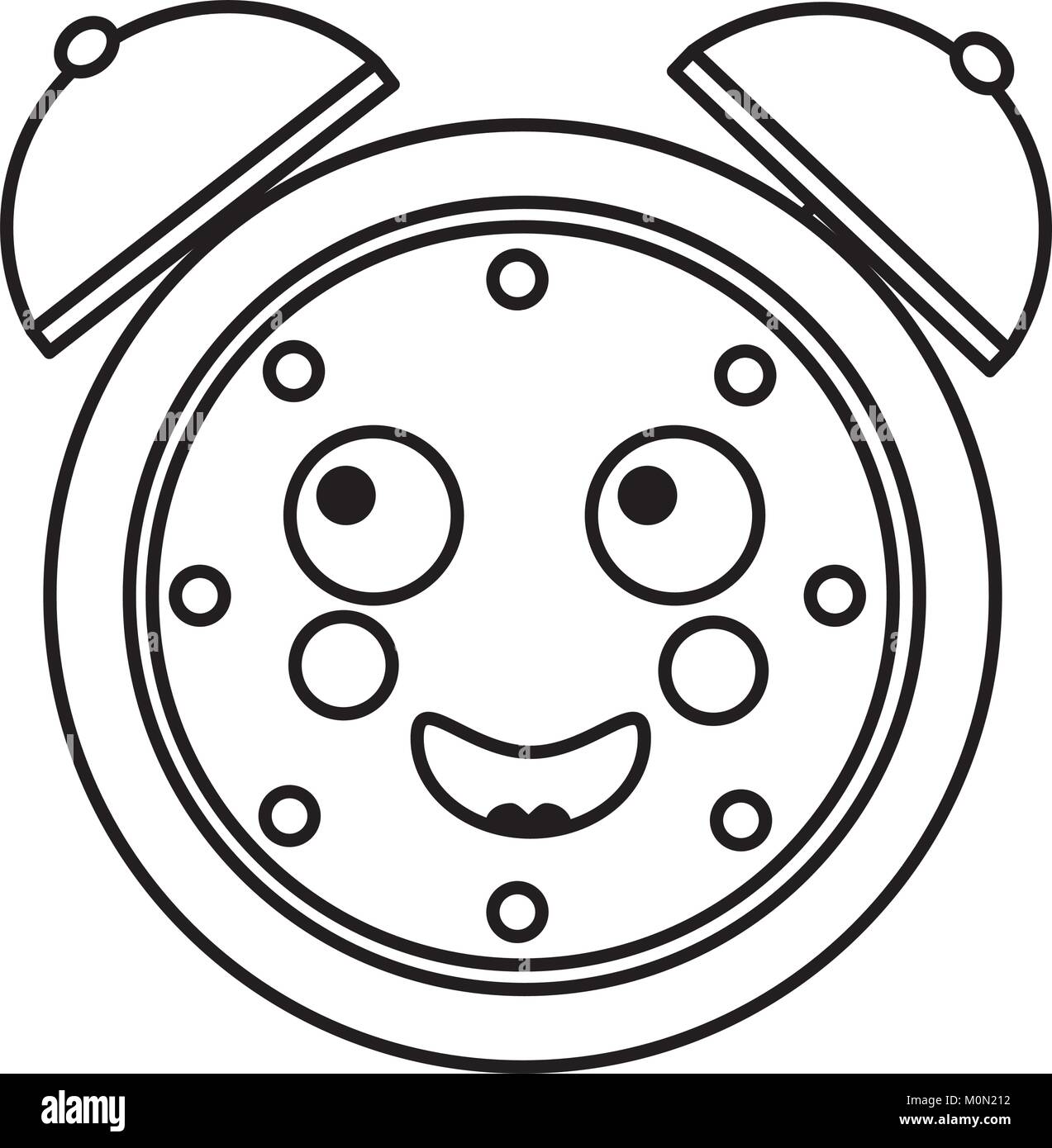 kawaii cartoon clock alarm character Stock Vector Image & Art - Alamy