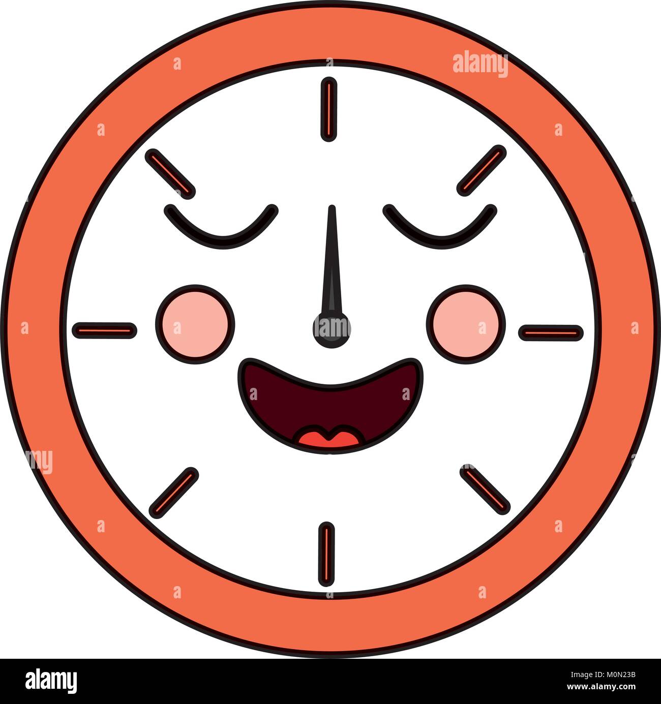kawaii round clock time cartoon character Stock Vector Image & Art - Alamy