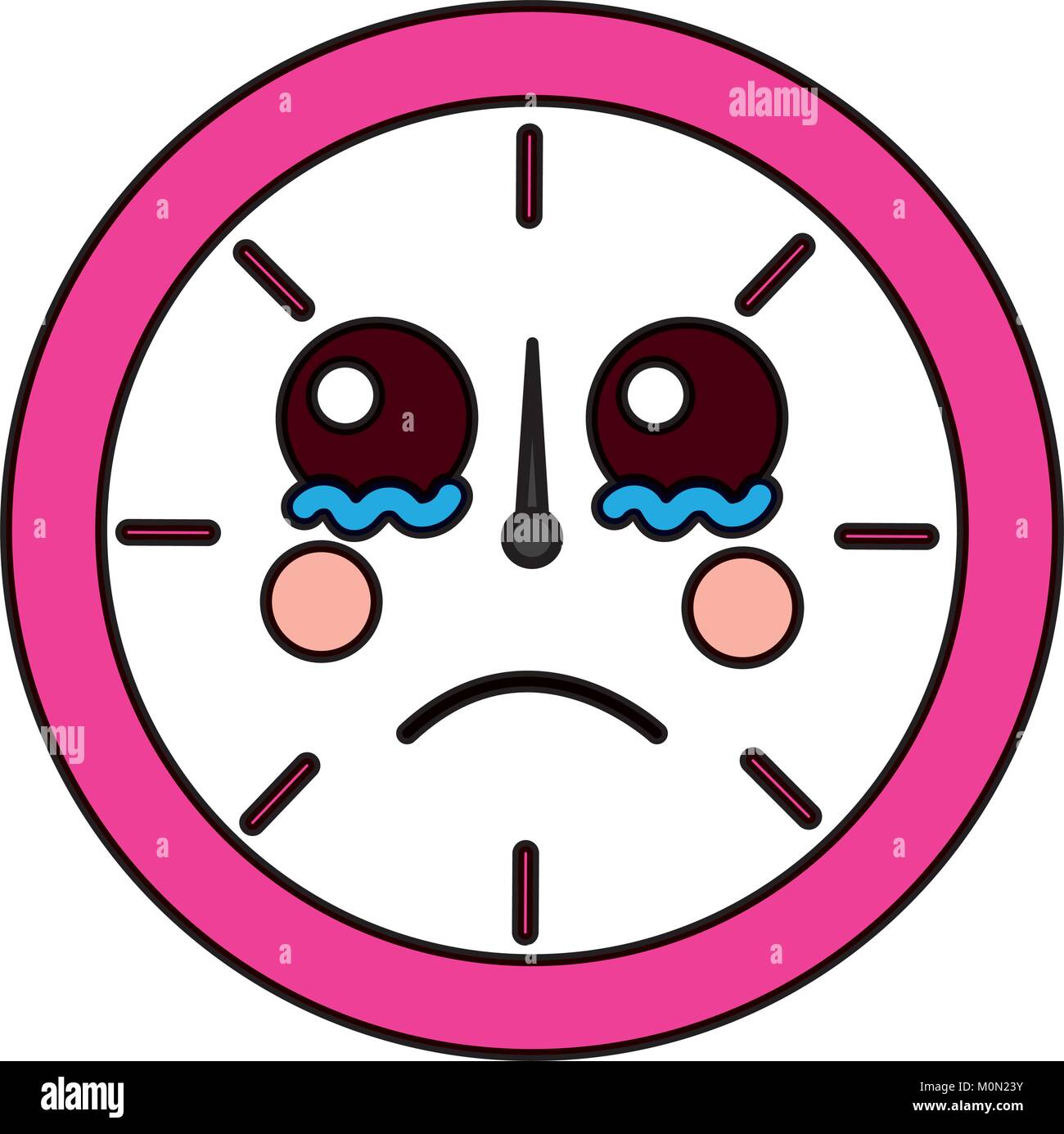 kawaii round clock time cartoon character Stock Vector Image & Art - Alamy