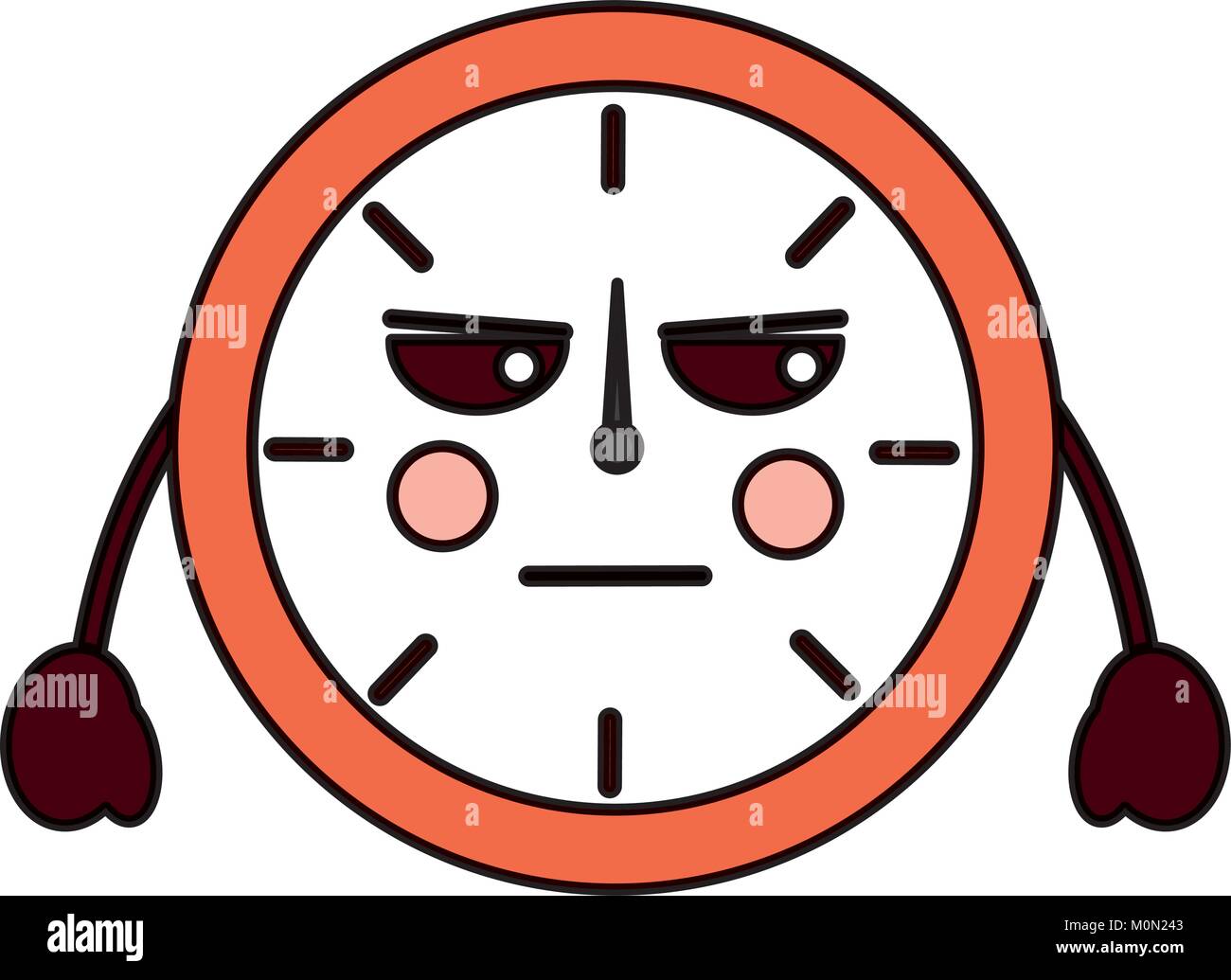 kawaii round clock time cartoon character Stock Vector Image & Art - Alamy