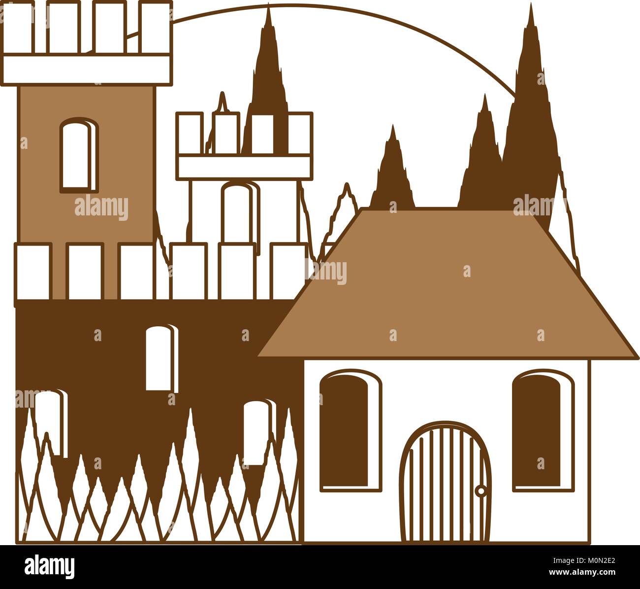 Medieval castle icon Stock Vector Image & Art - Alamy