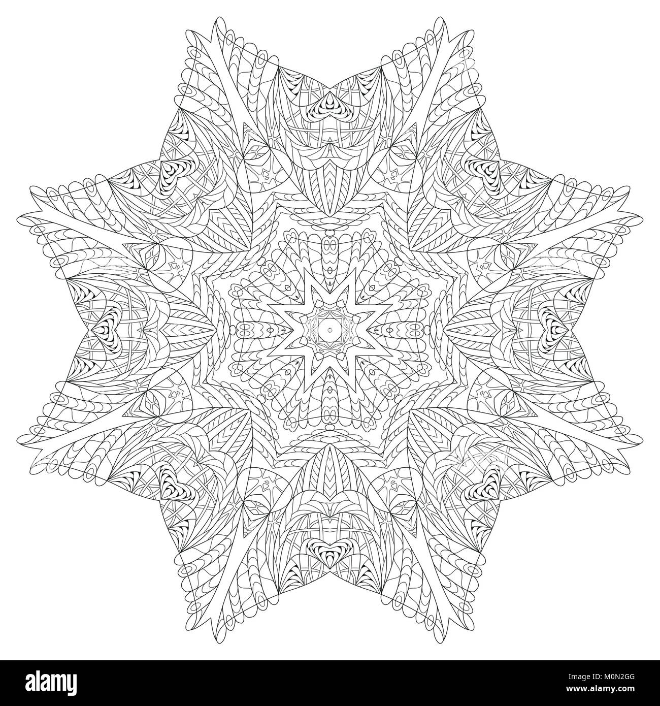 Vector Adult Coloring Book Textures. Hand-painted art design. Adult ...