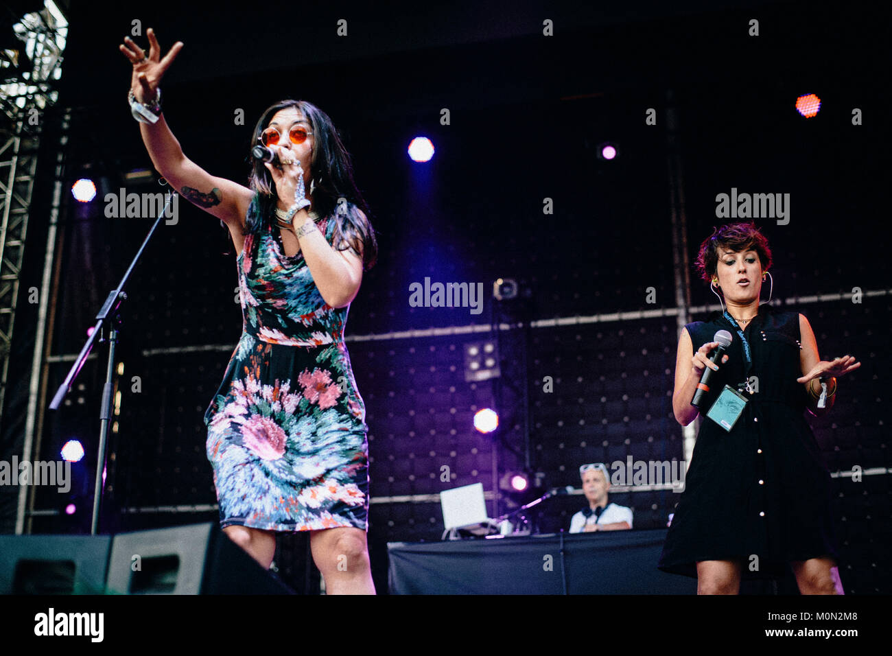 The Italian singer and reggae star Mama Marjas (L) pictured live on ...