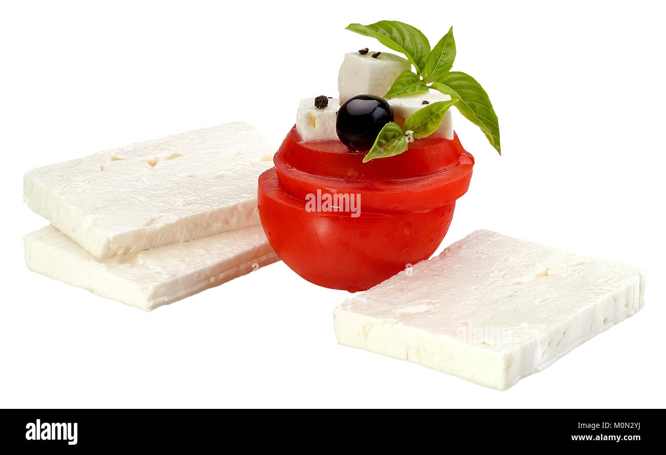 Feta Cheese(+clipping path Stock Photo - Alamy