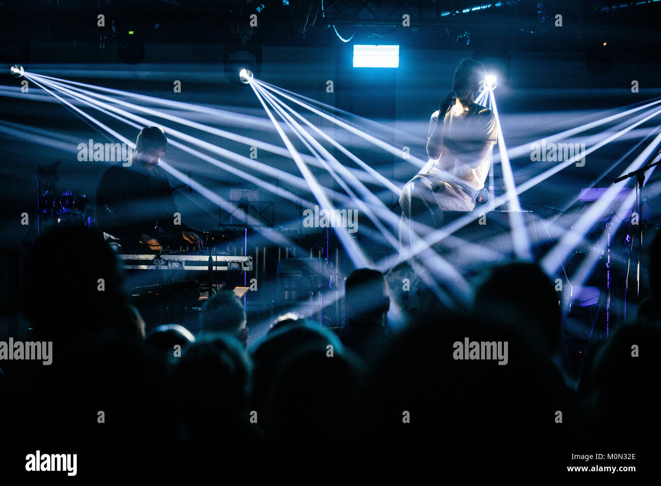 The Norwegian singer, musician and performer Nils Bech performs a live ...