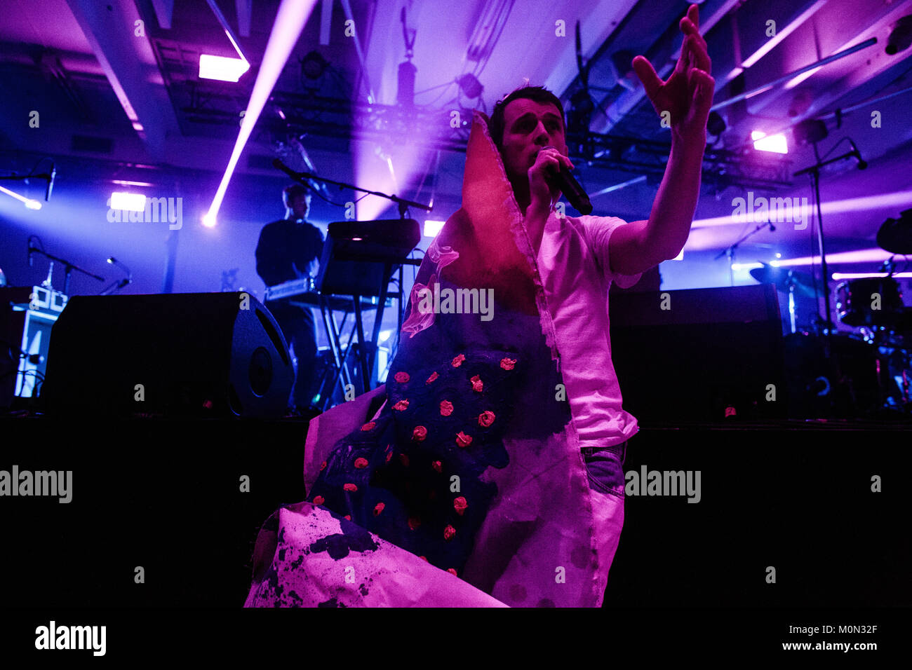 The Norwegian singer, musician and performer Nils Bech performs a live ...