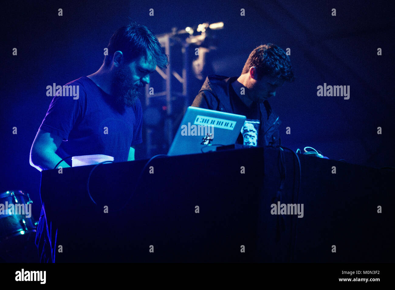 The American rap and producer trio Clipping performs a live concert at ...