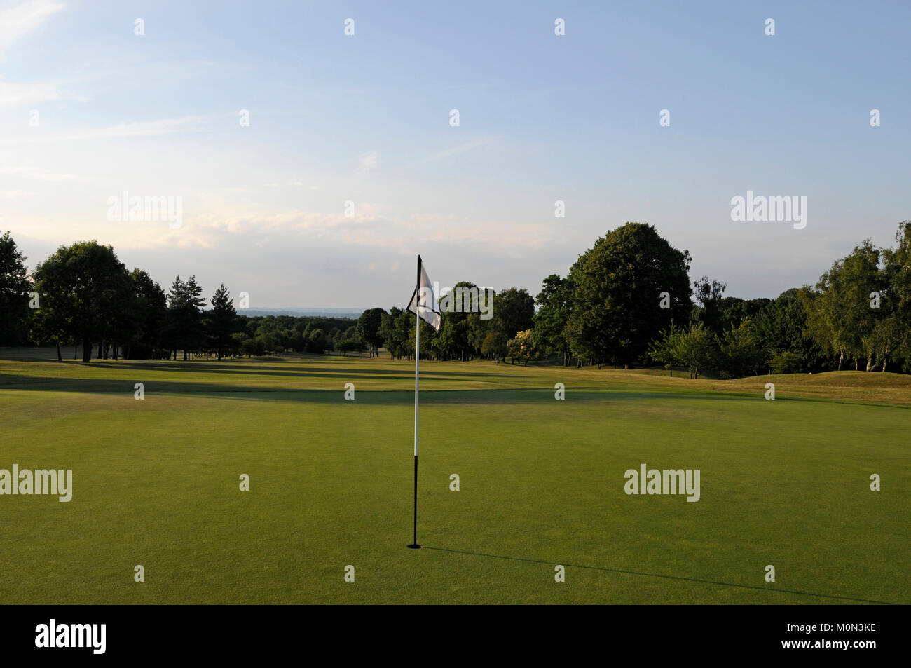 View back over 18th Green to fairway and view, Cuddington Golf Club ...