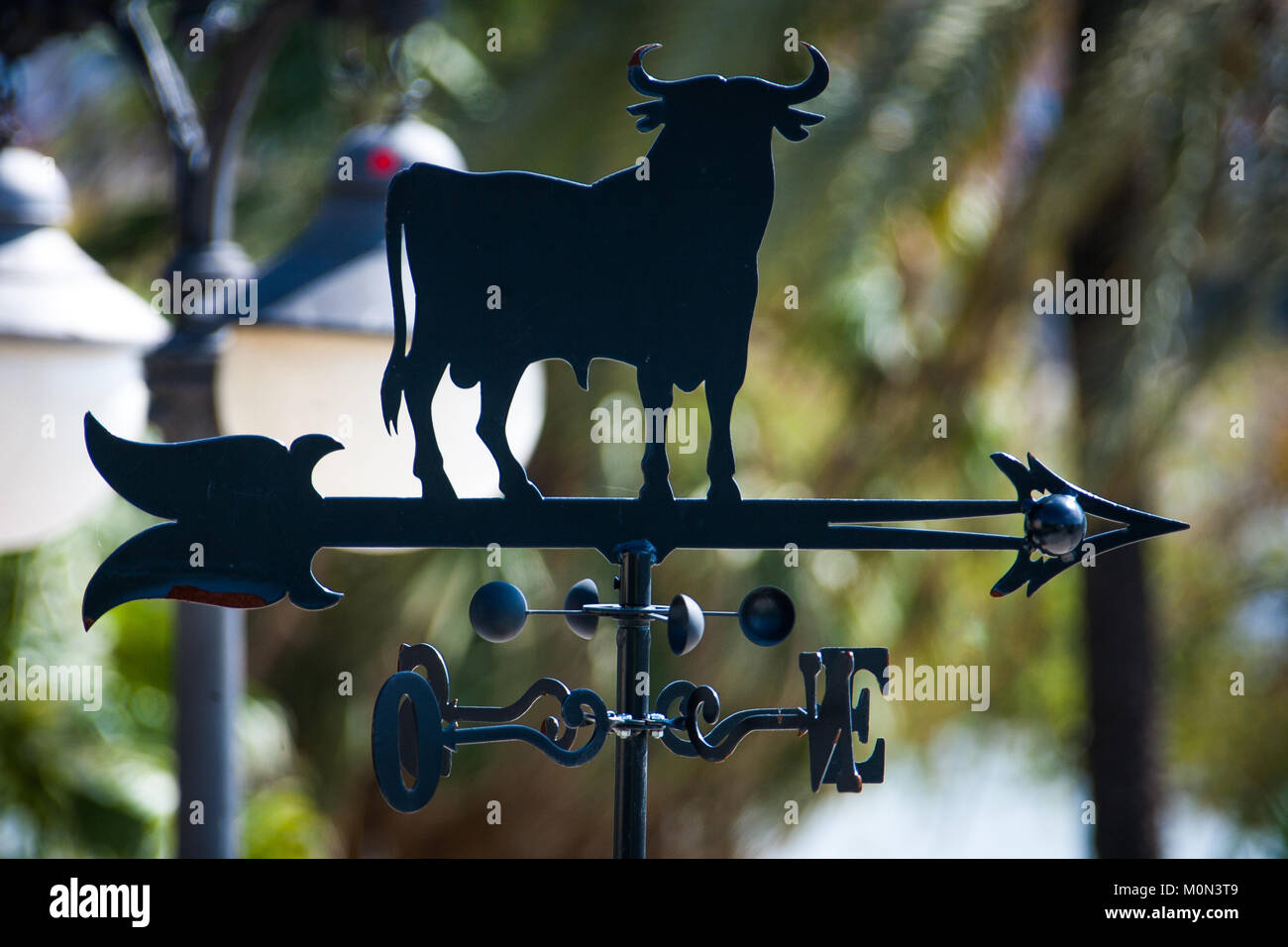 Seville, Andalusia, Spain - bull-shaped road sign, taurus is a national ...