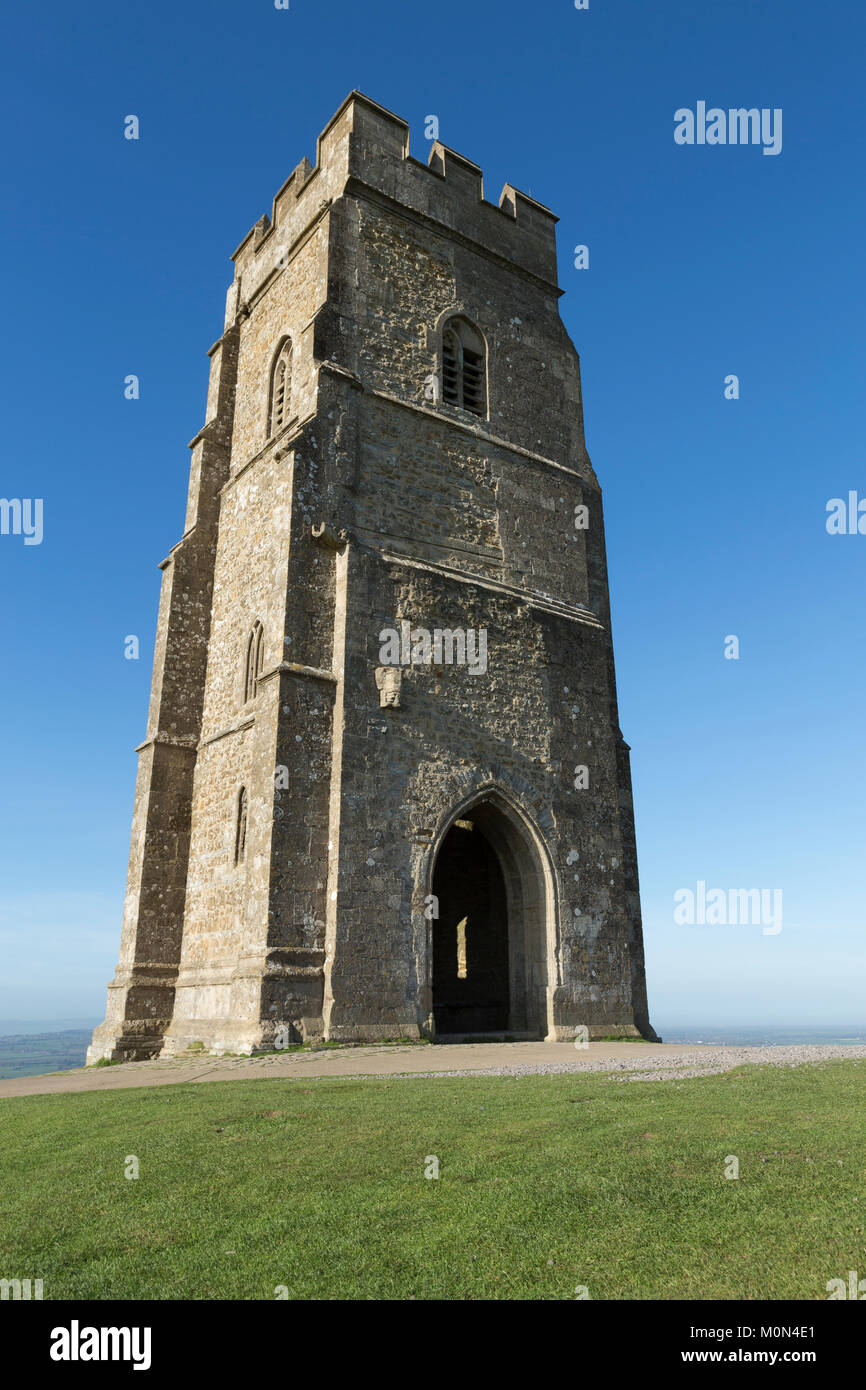 St Michael's Tower on Glastonbury Tor, Somerset, England, UK Stock ...