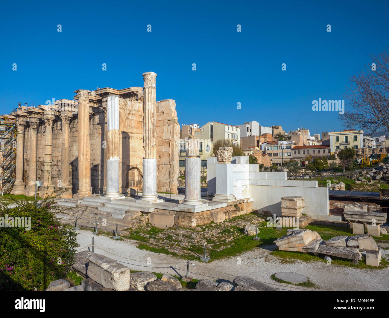 ancient greek pillars and columns in Athens Greece Stock Photo - Alamy