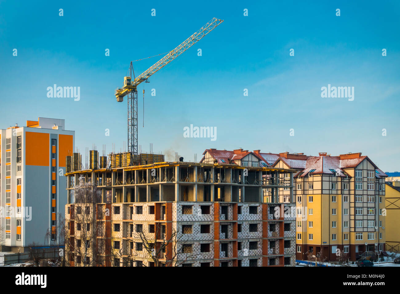 Construction site in the city Stock Photo - Alamy