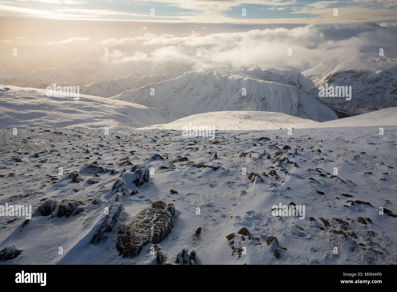 Looking across to Steel Fell and Wythburn from Dollywagon Pike in the ...