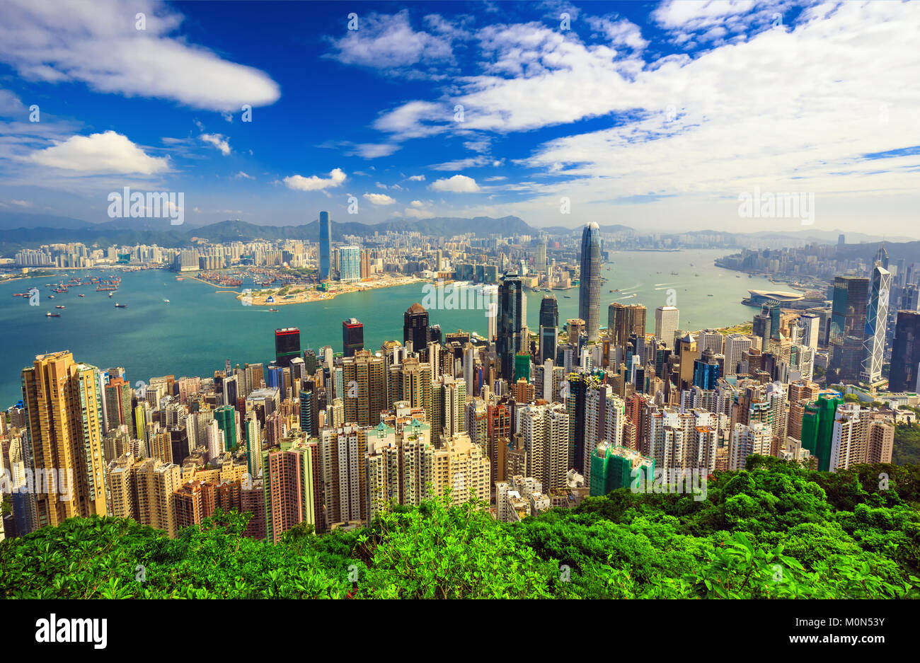 Skyline with victoria peak hi-res stock photography and images - Alamy