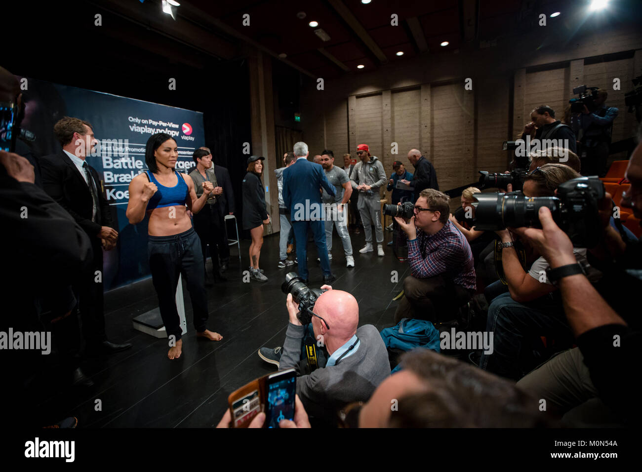 Norway, Bergen - June 08, 2017. The Norwegian boxer Cecilia Brækhus ...