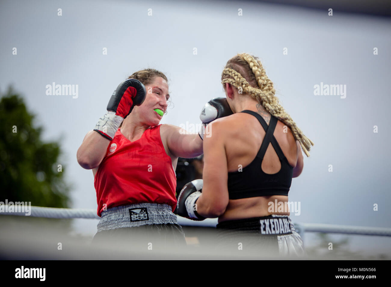 Norway, Bergen - June 09, 2017. The Swedish boxer Joanna Ekedahl (in ...