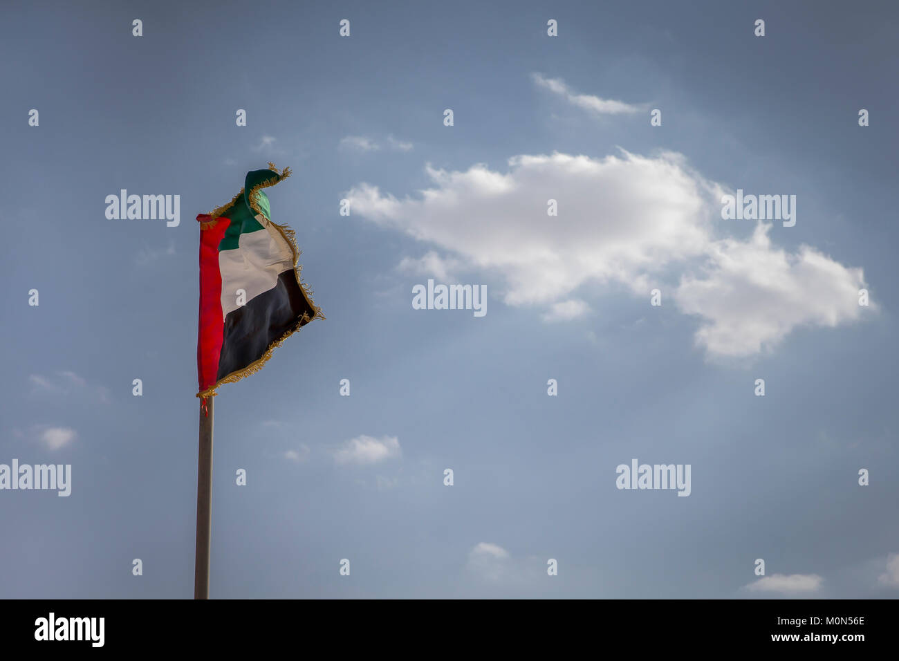 Uae flag in wind hi-res stock photography and images - Alamy