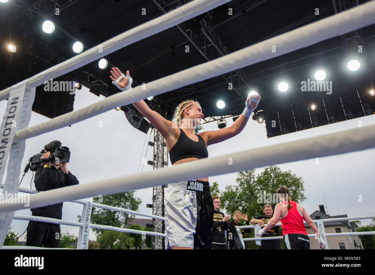 Norway, Bergen - June 09, 2017. The Swedish boxer Joanna Ekedahl ...