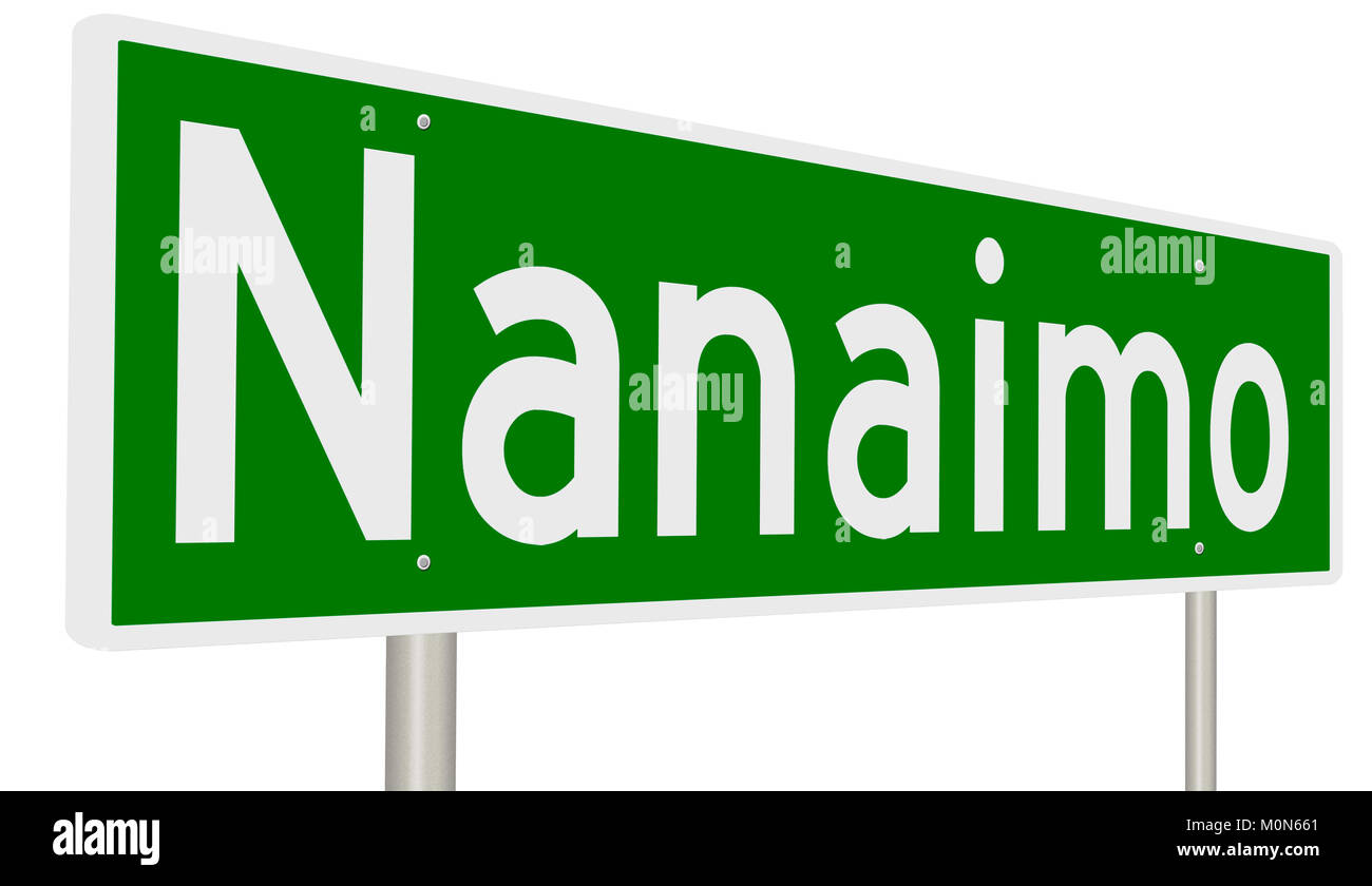 Rendering of a green highway sign Stock Photo - Alamy