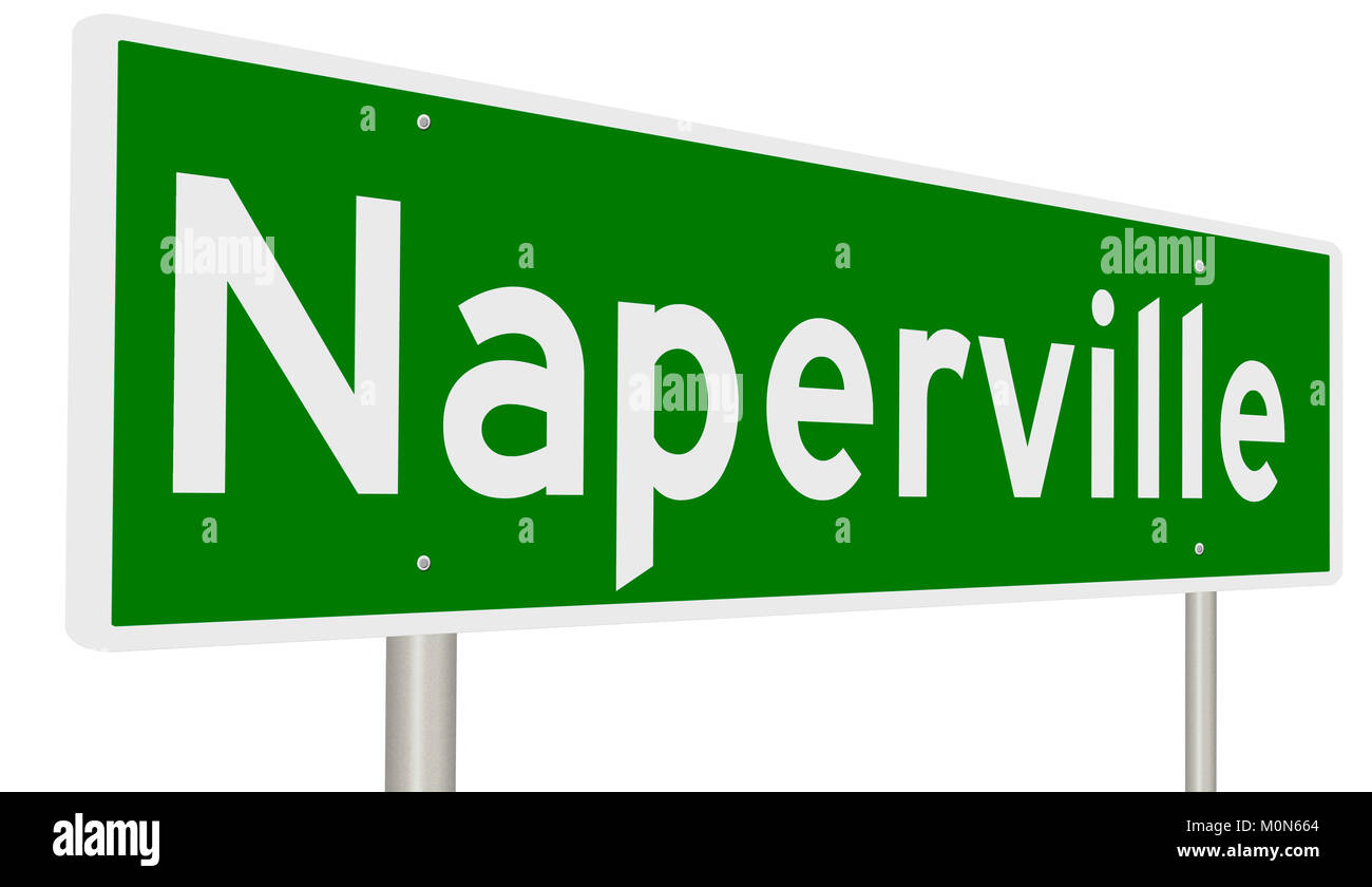 Rendering of a green highway sign Stock Photo - Alamy