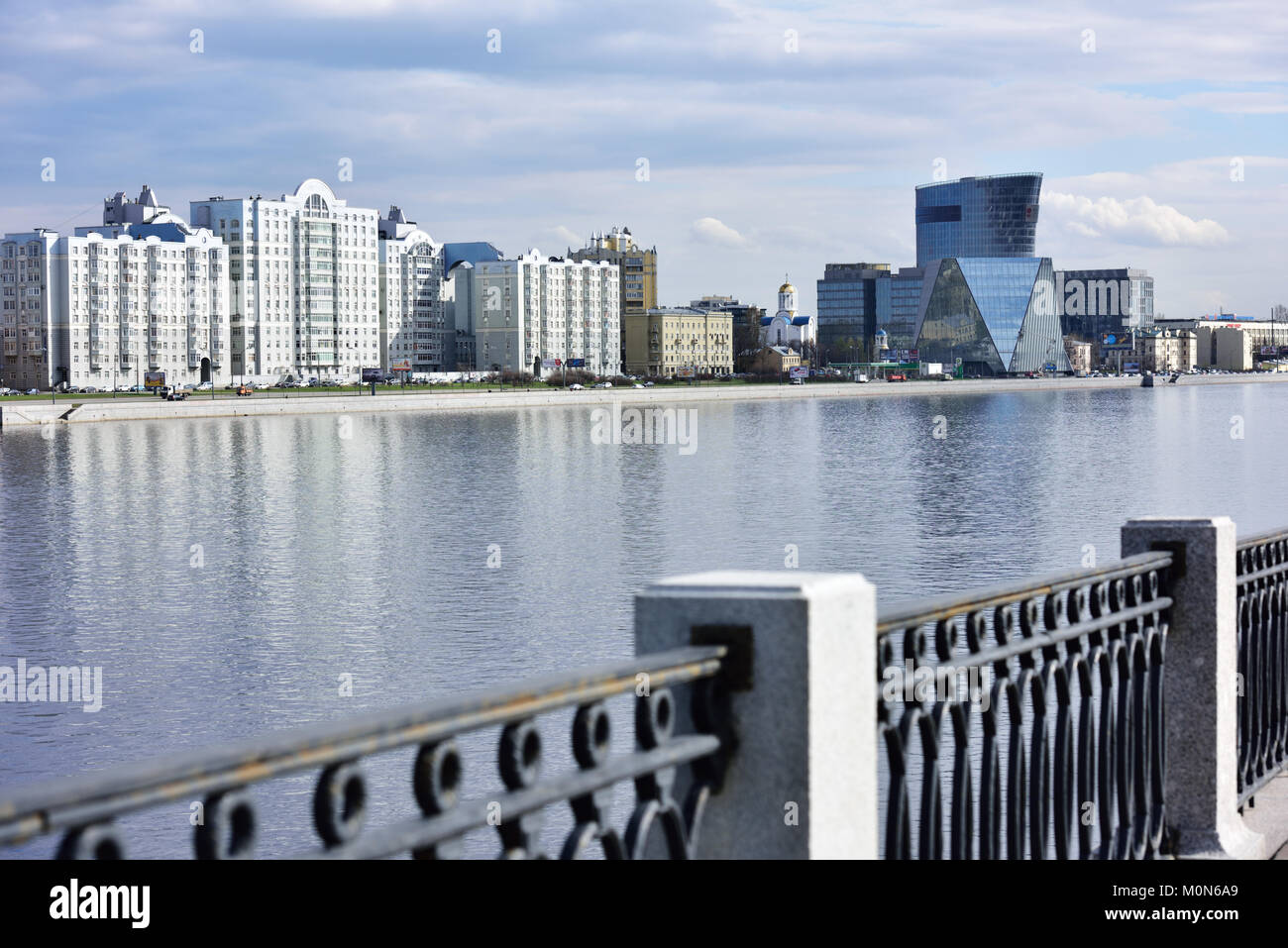 St. Petersburg, Russia - April 27, 2015: View to Neva river and ...