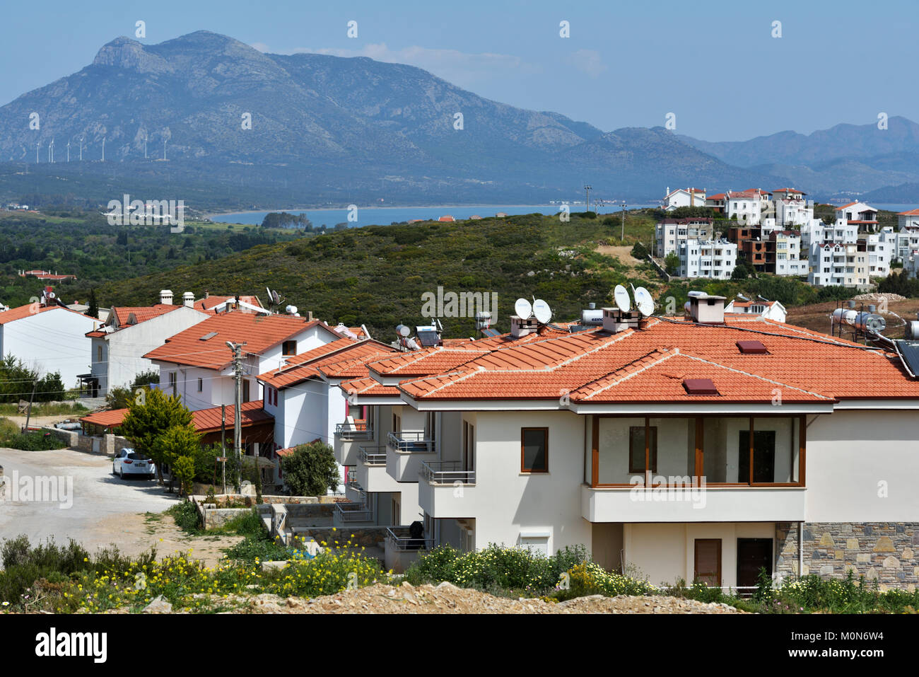 Datca, Turkey - April 4, 2014: View to Mediterranean coast of Datca ...