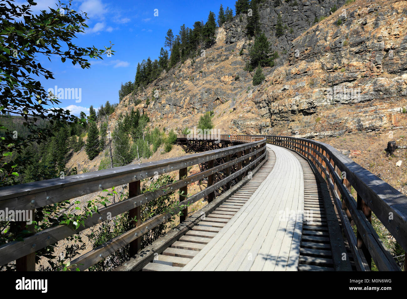 The Myra Canyon Wooden Trestle railway, Kettle Valley Railway, Myra Canyon, Kelowna City ...