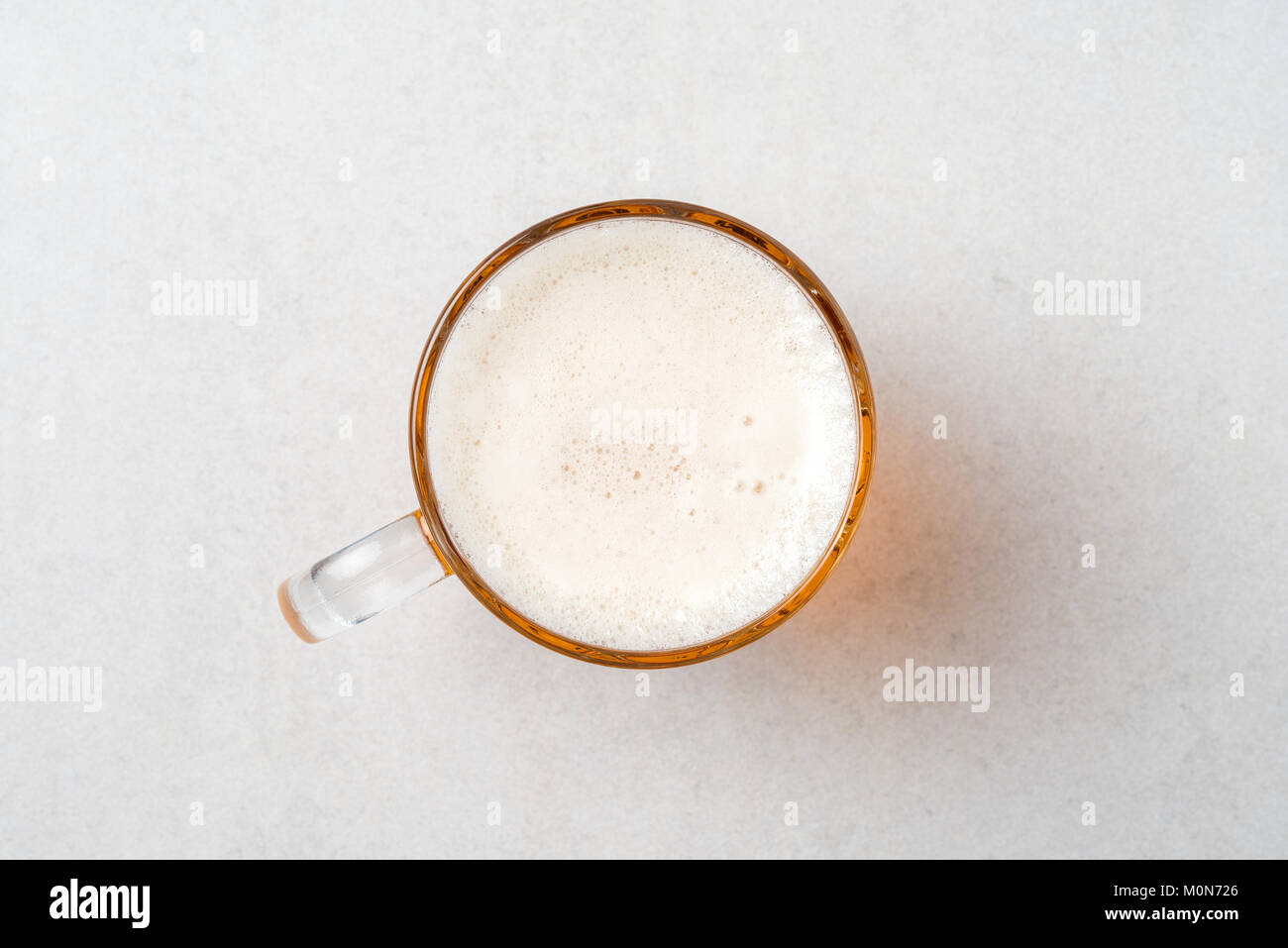 Mug of beer. Top view Stock Photo - Alamy