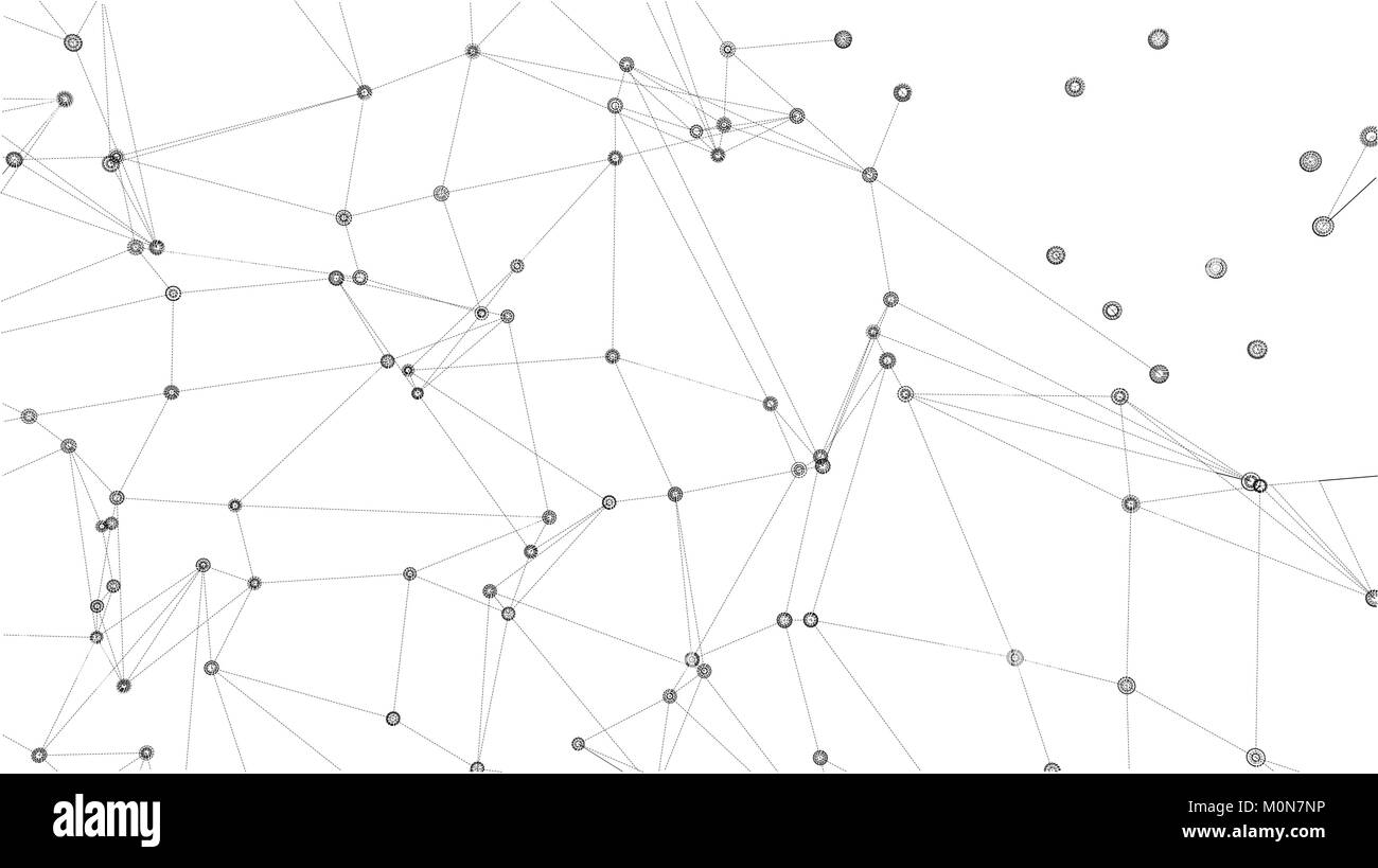Global network connections with points and lines Stock Vector Image ...