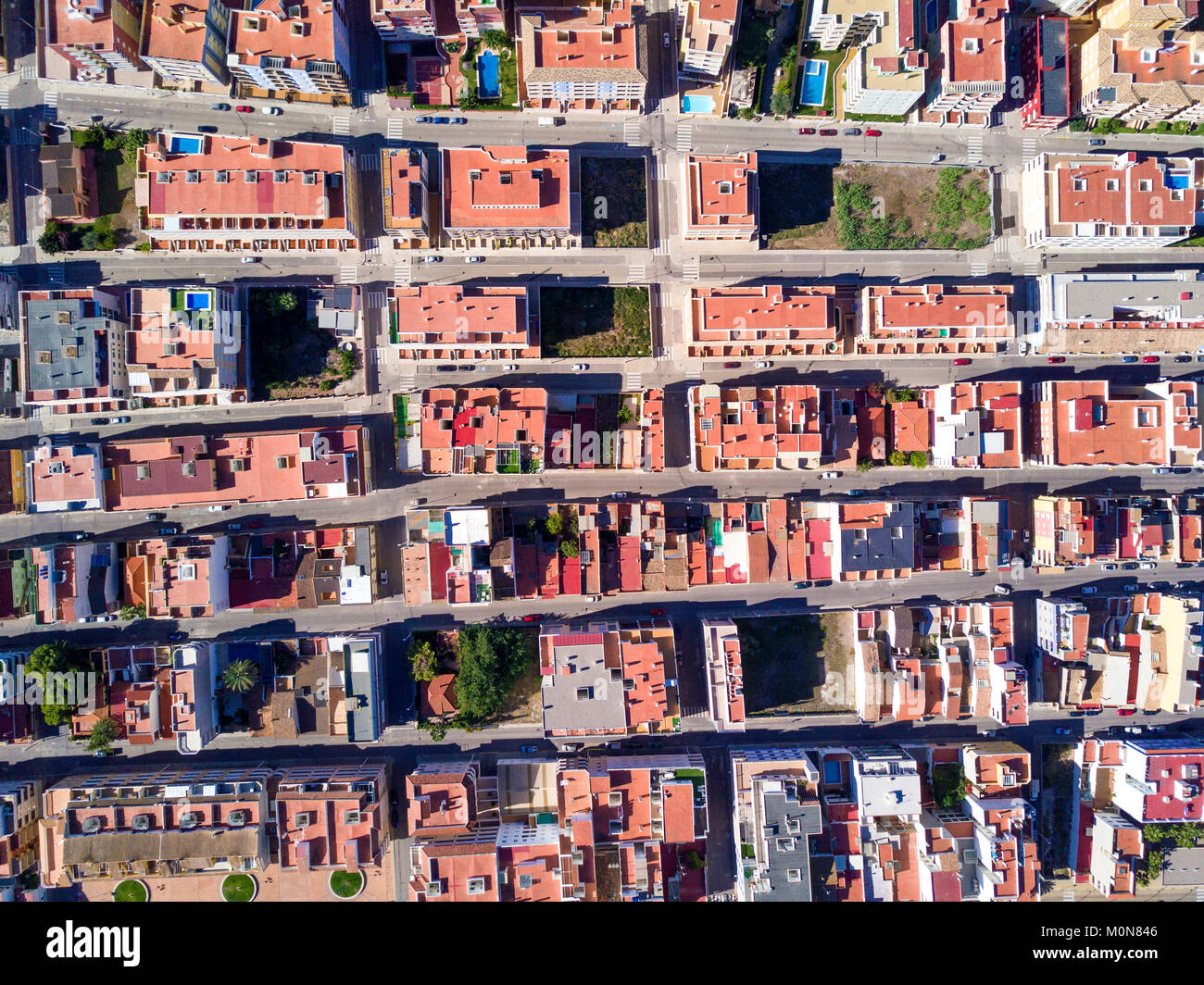 Aerial view of houses Stock Photo - Alamy