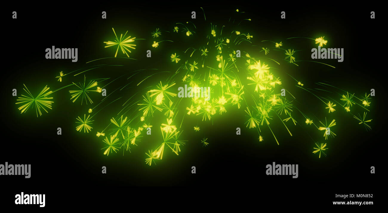 Abstract green fireworks festive hi-res stock photography and images ...