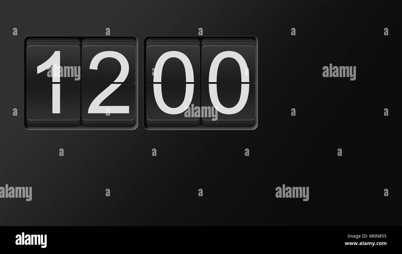 12 hour digital clock hi-res stock photography and images - Alamy