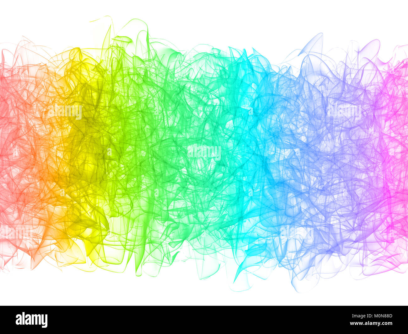 Abstract colorful smoke swirl over white background Stock Photo - Alamy