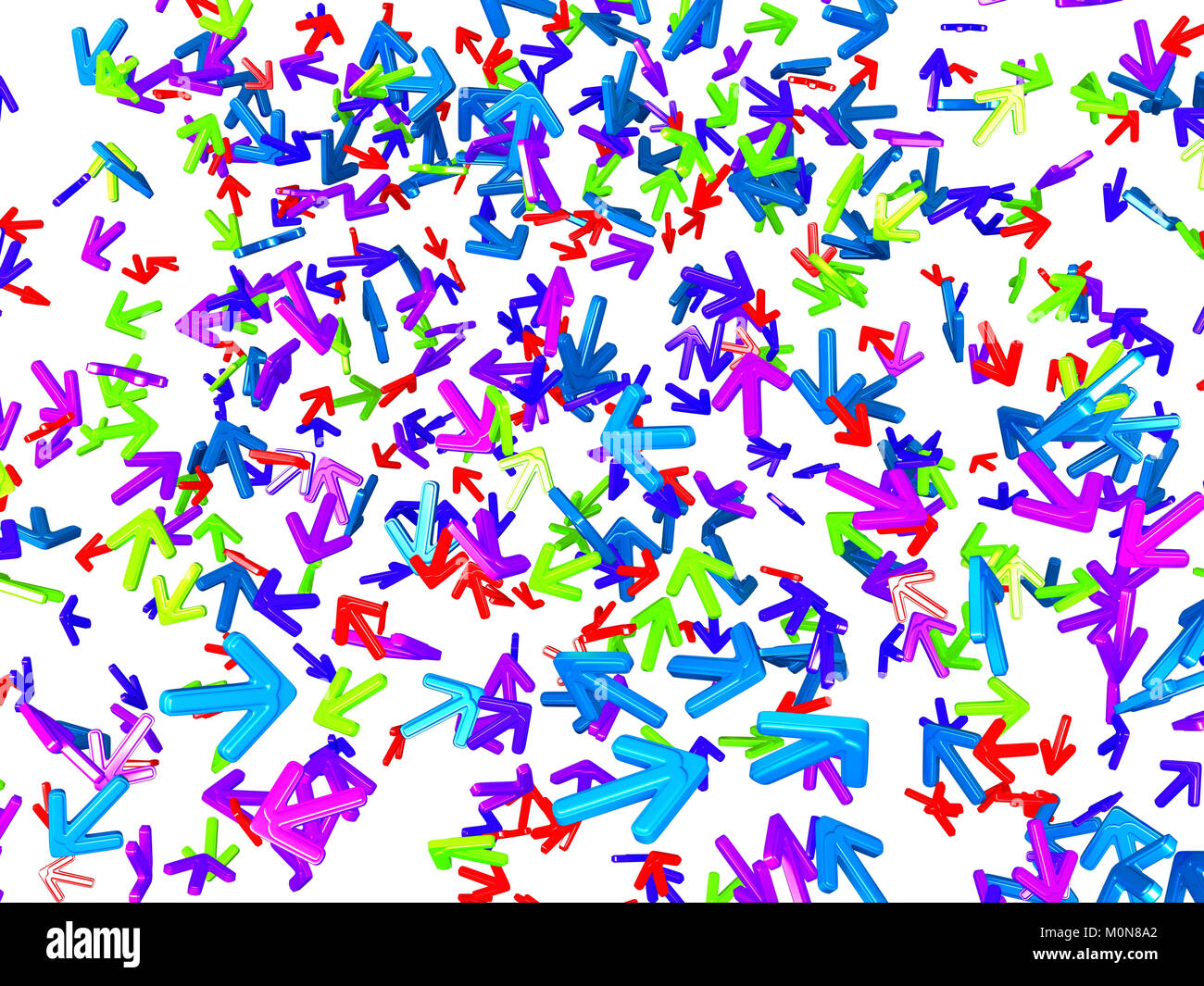 Right direction: colorful arrows with random direction isolated on ...