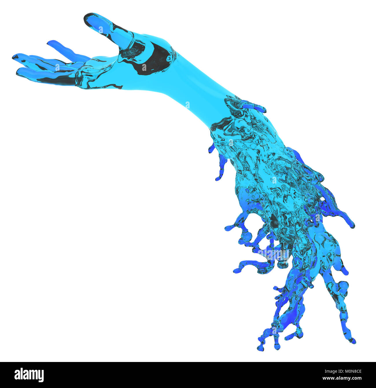 Wavy fluid flow blue Cut Out Stock Images & Pictures - Alamy