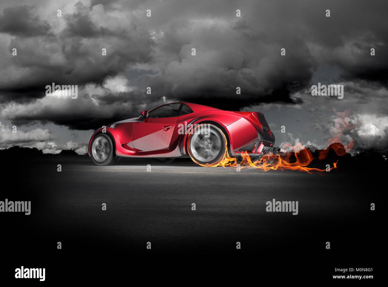 Fiery Red Car High Resolution Stock Photography and Images - Alamy
