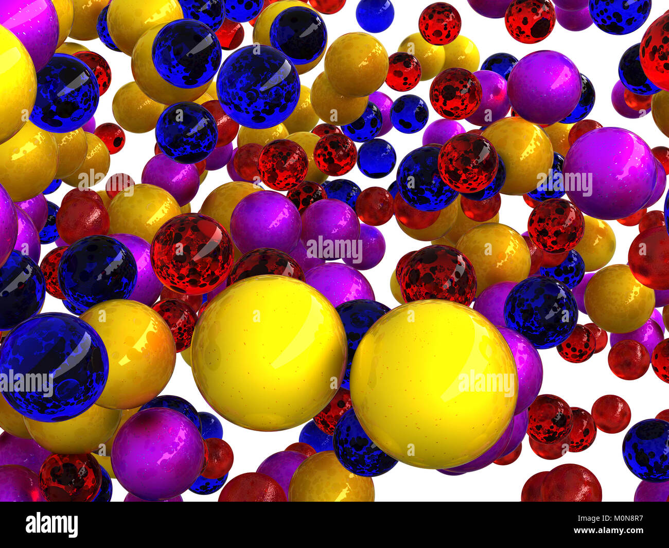 3d Colorful orbs isolated over white background Stock Photo - Alamy