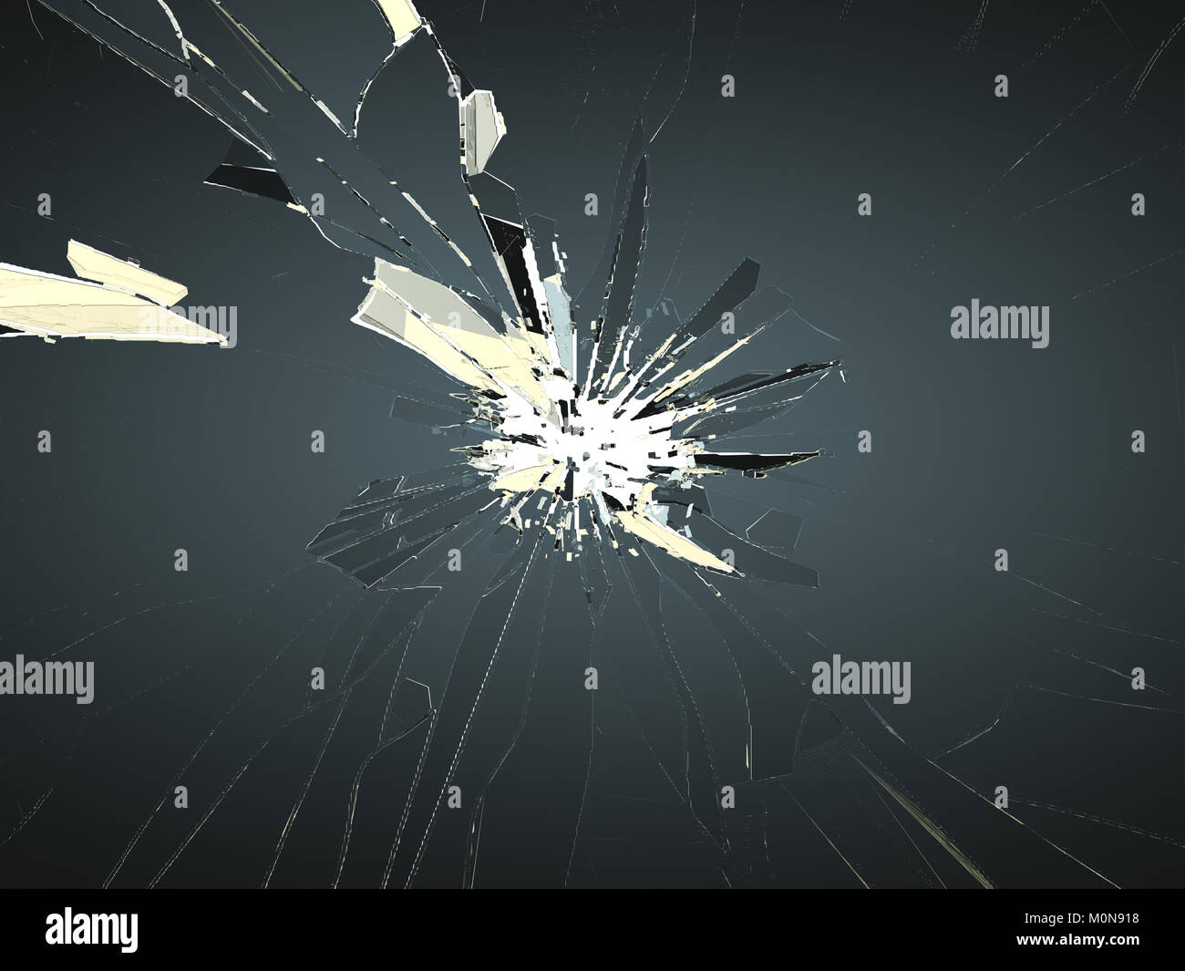 Destructed or broken glass isolated over white background Stock Photo ...