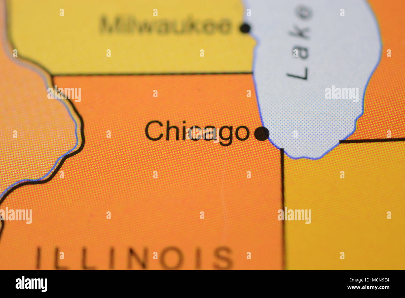 City name on the map Stock Photo - Alamy