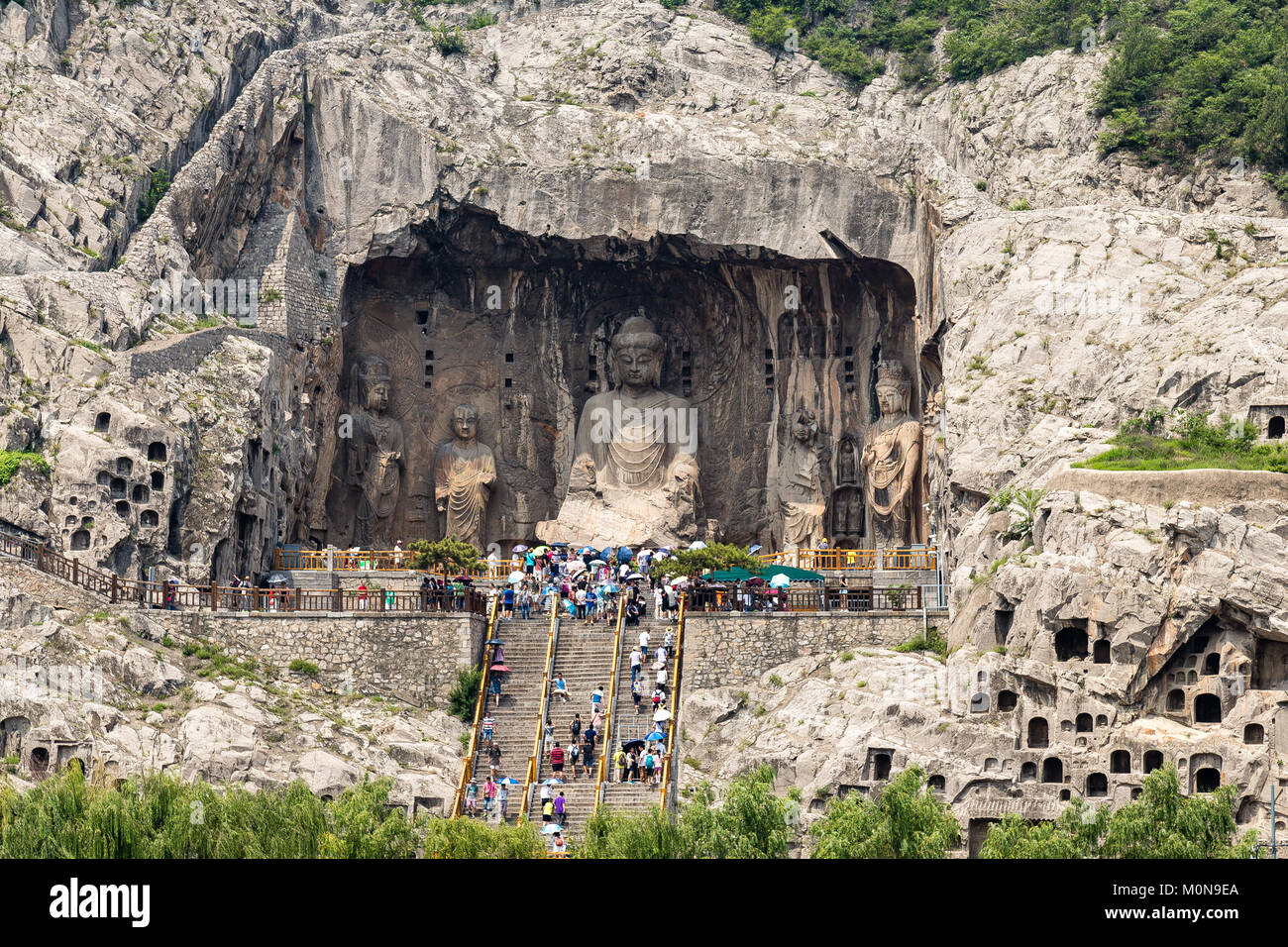 Fengxiangsi Cave, the main one in the Longmen Grottoes in Luoyang ...