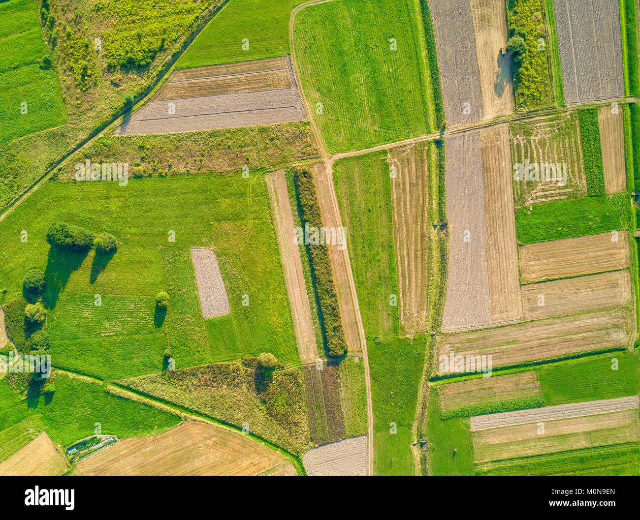 Aerial view of agricultural fields Stock Photo - Alamy