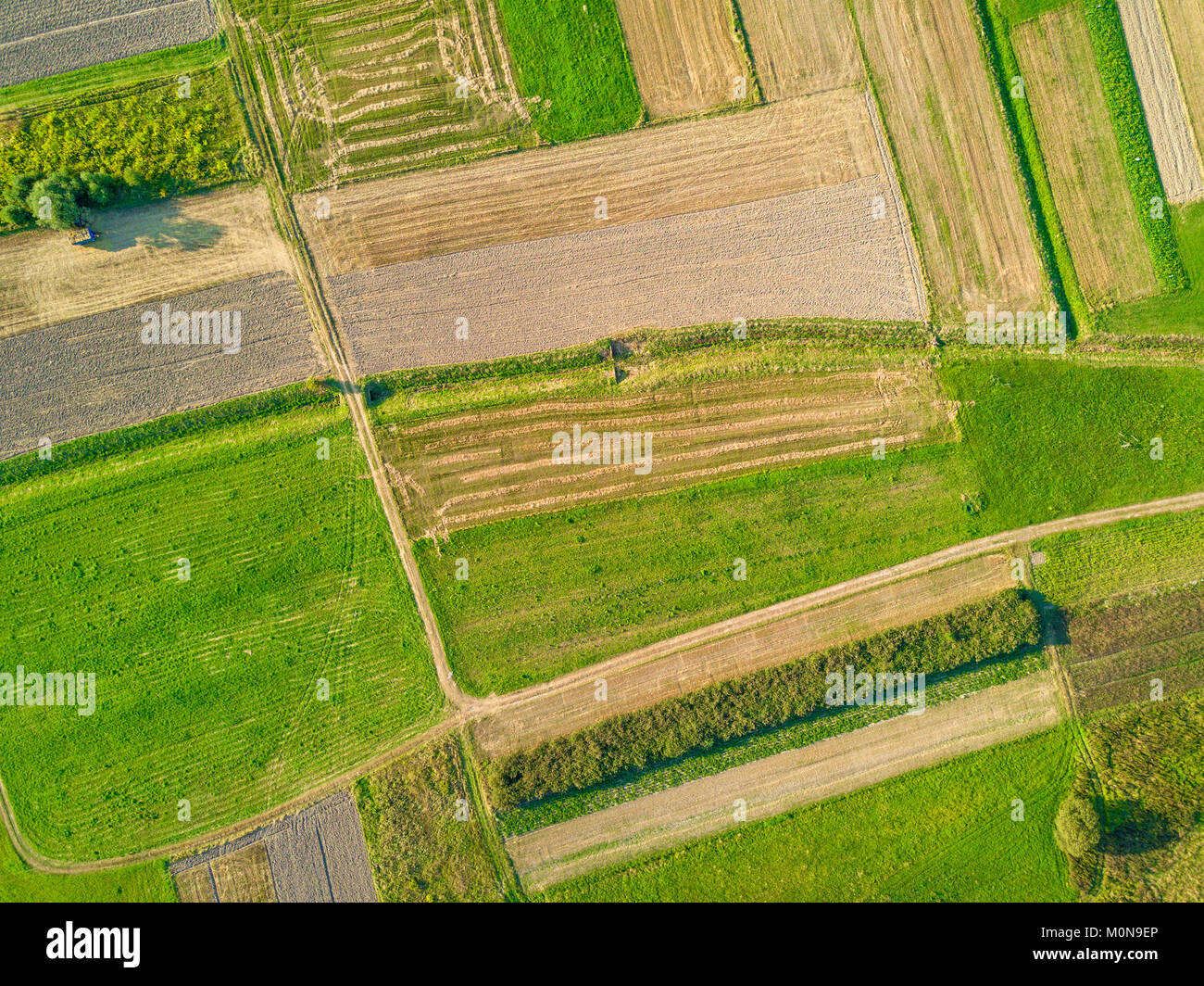 Aerial view of agricultural fields Stock Photo - Alamy