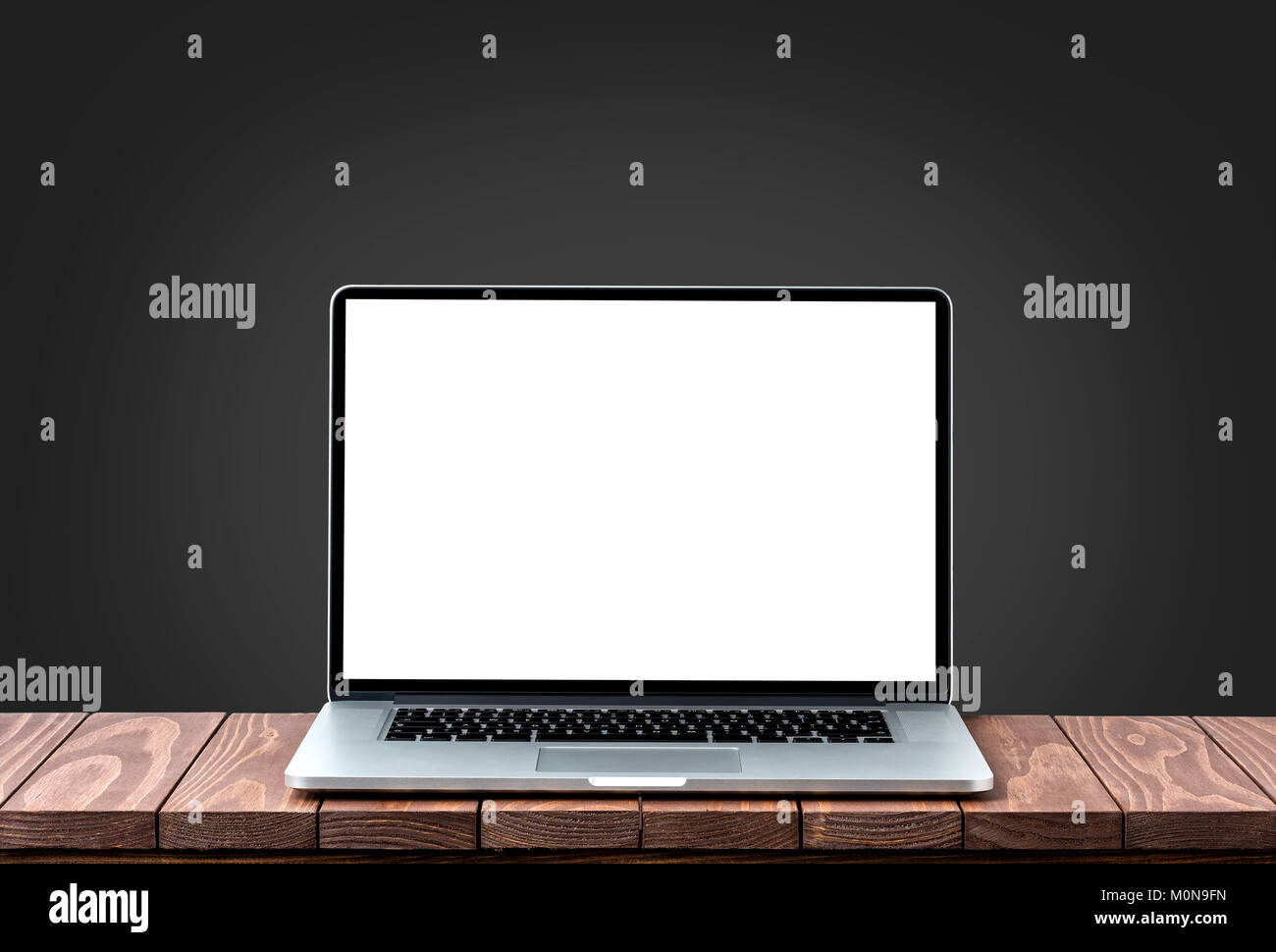 Modern laptop with empty screen Stock Photo - Alamy