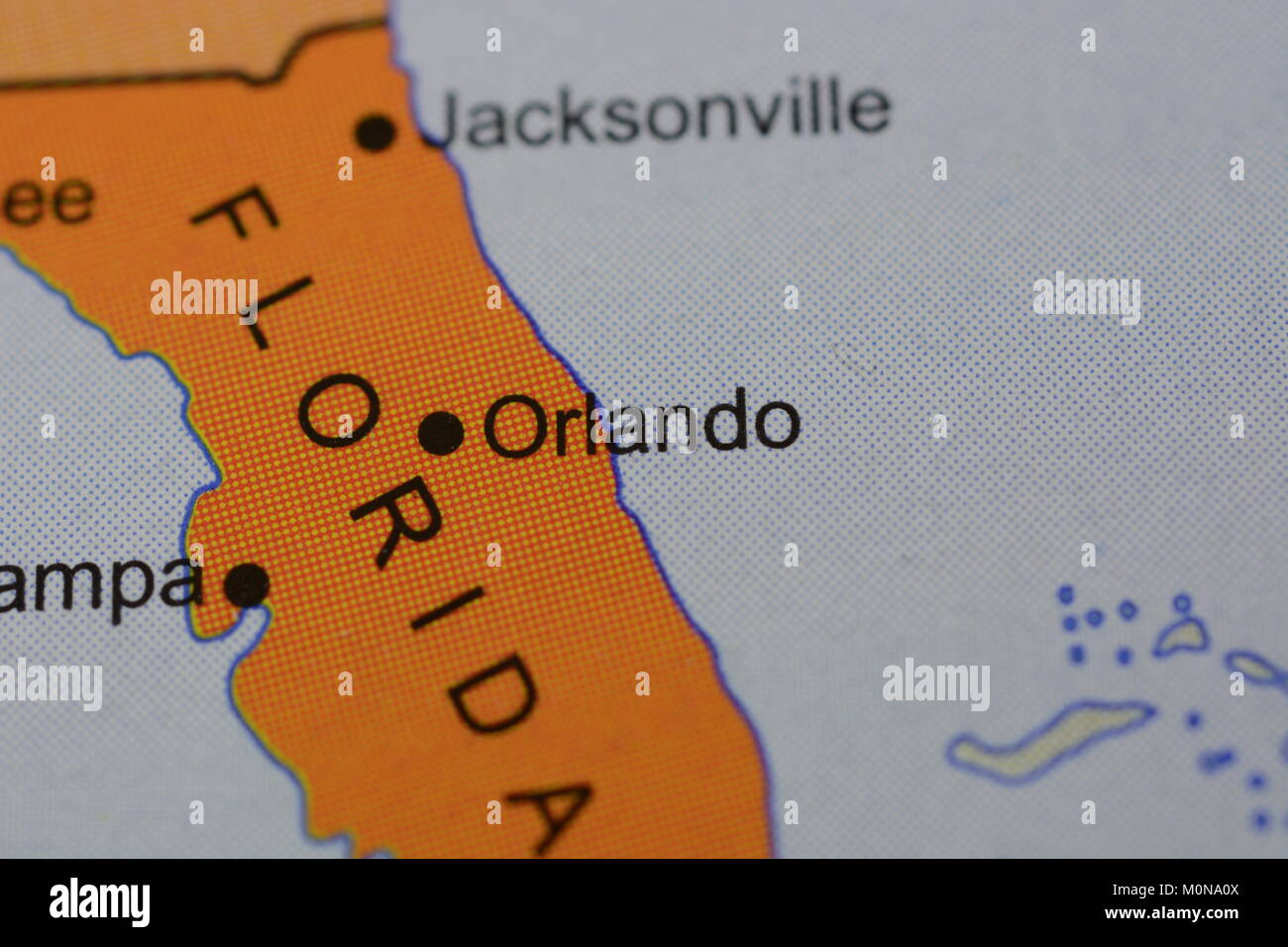 City name on the map Stock Photo - Alamy