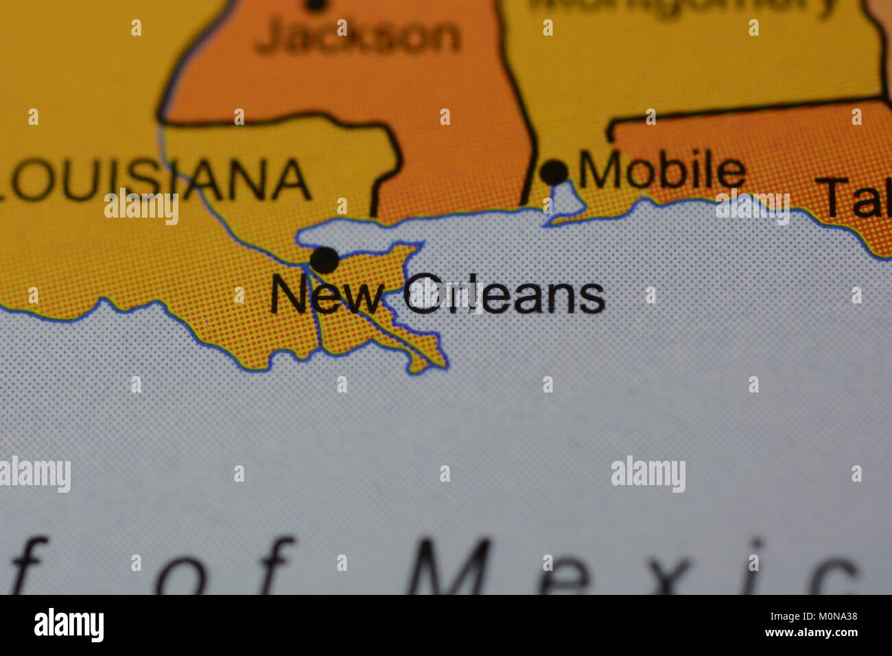 City name on the map Stock Photo - Alamy