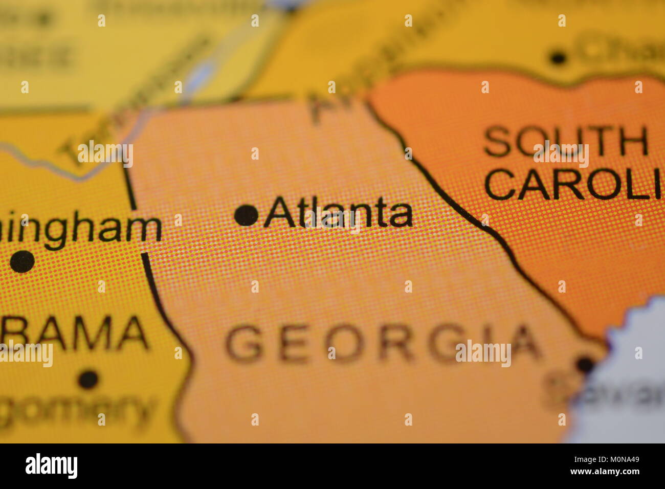 City name on the map Stock Photo - Alamy