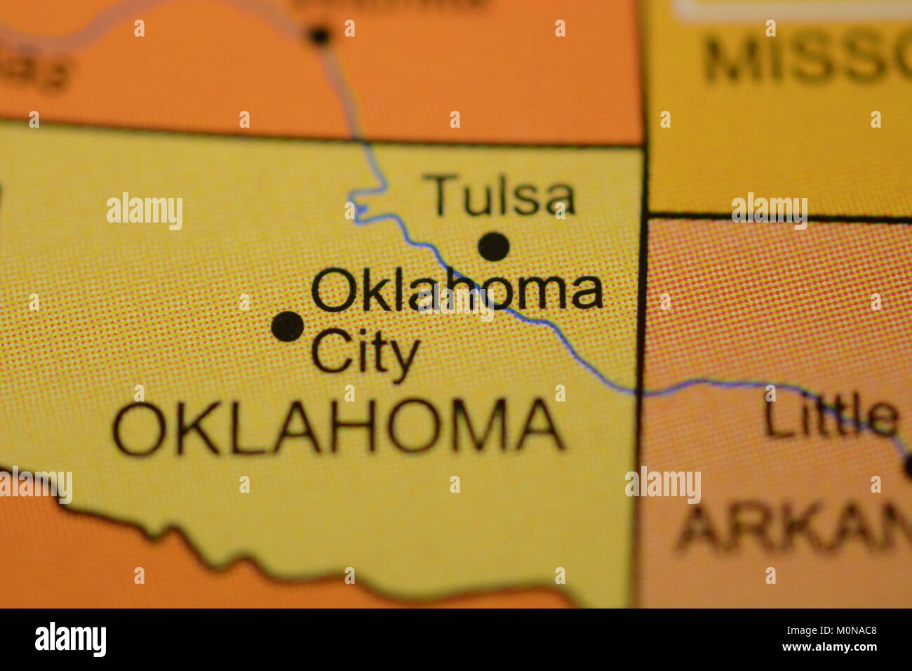 City name on the map Stock Photo - Alamy