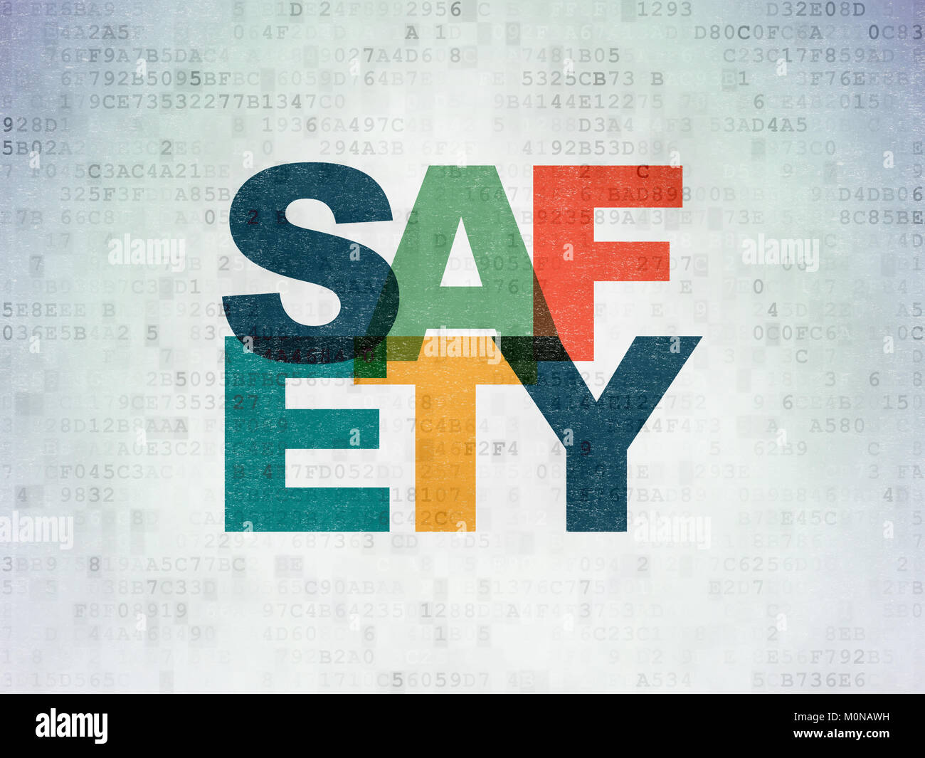 Safety concept: Safety on Digital Data Paper background Stock Photo - Alamy