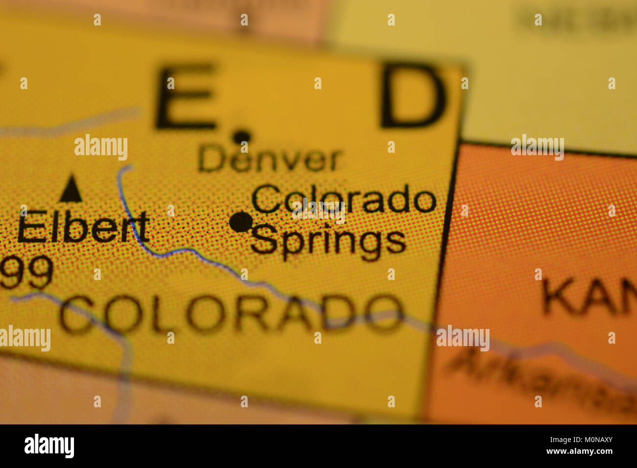 City name on the map Stock Photo - Alamy