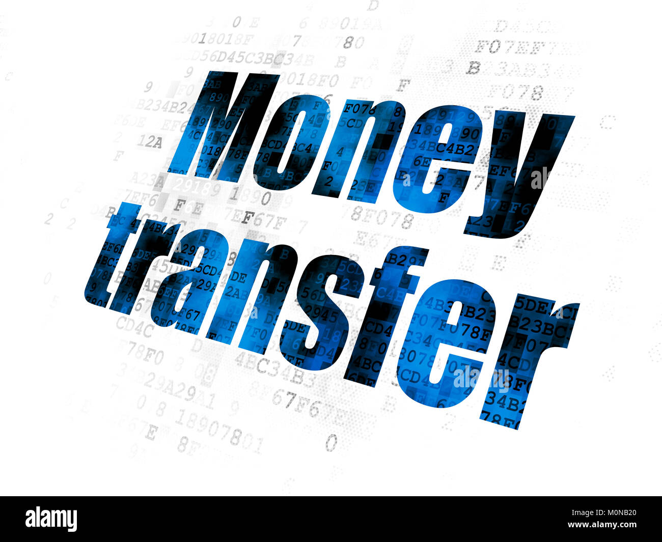 Finance concept: Money Transfer on Digital background Stock Photo - Alamy